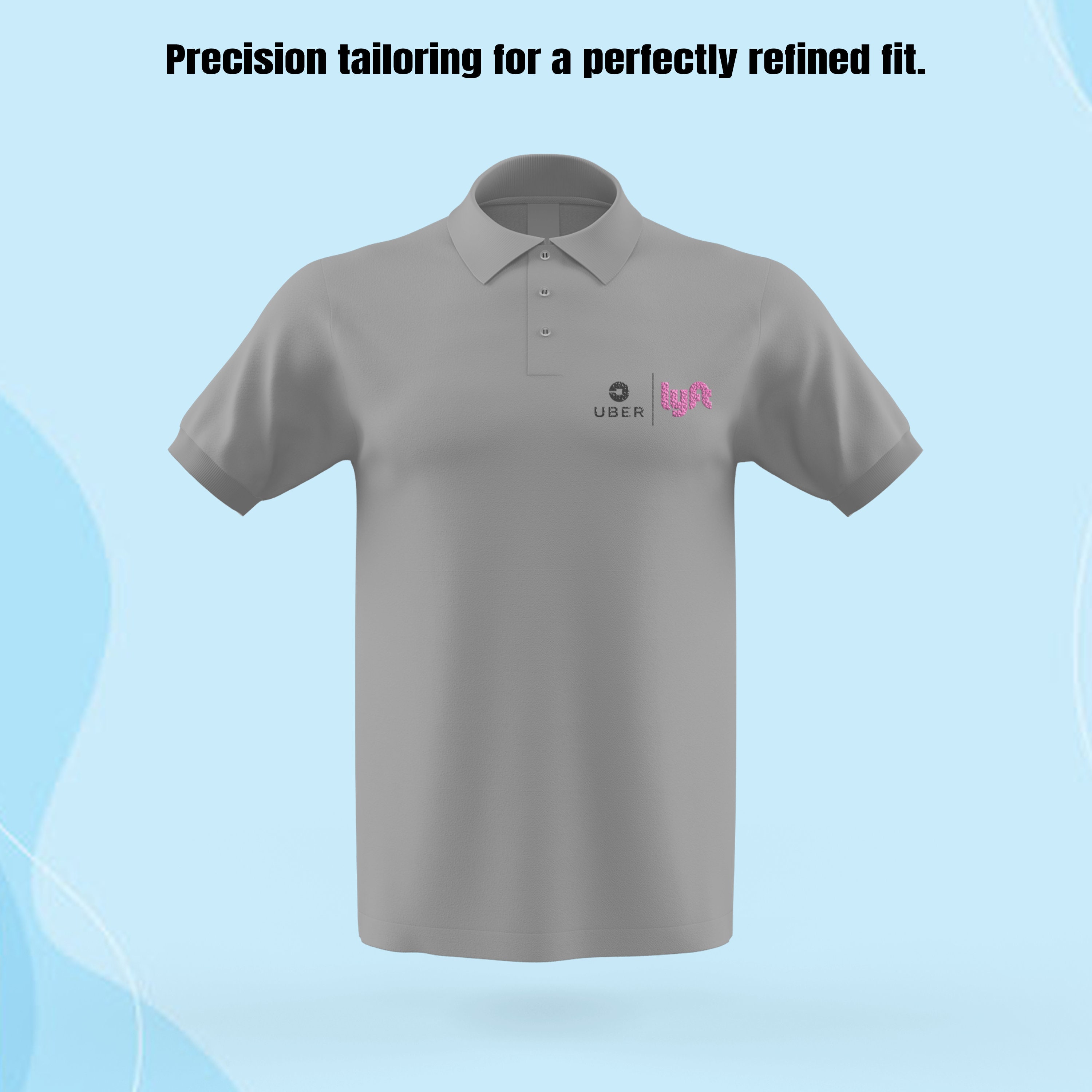 Custom Uber & Lyft Driver Polo Shirt With Logo and Name Embroidery ...