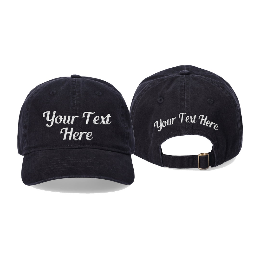 Custom Embroidered Hat (front and Back) | Personalized Monogram Cap ...