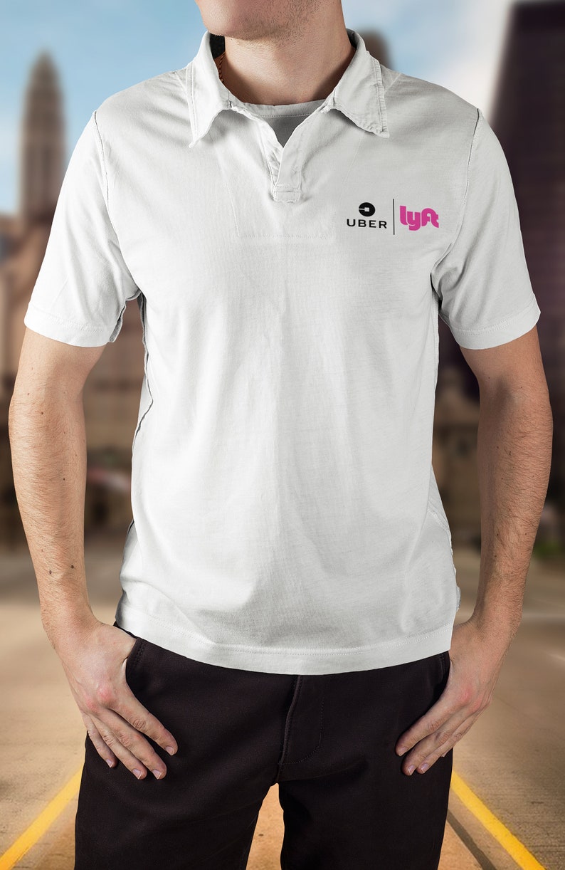 Custom Uber & Lyft Driver Polo Shirt With Logo and Name Embroidery ...