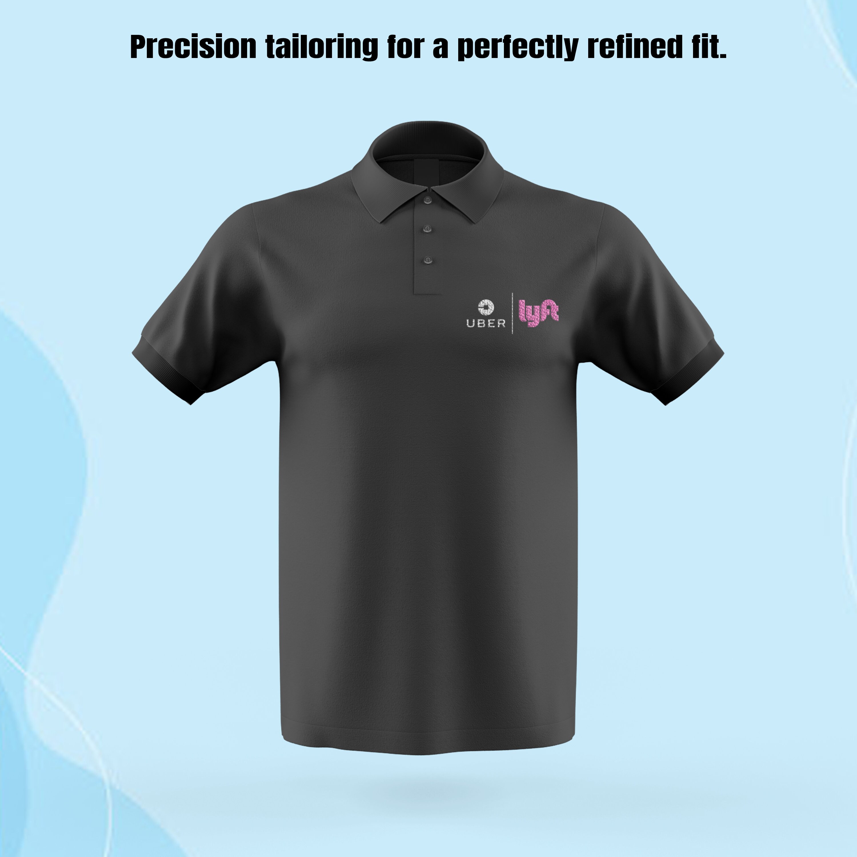 Custom Uber & Lyft Driver Polo Shirt With Logo and Name Embroidery ...