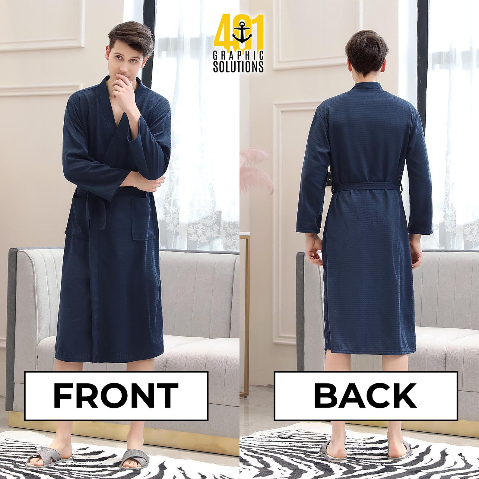 Custom Embroidery Robe for Men Personalized Robe for Men Cotton ...