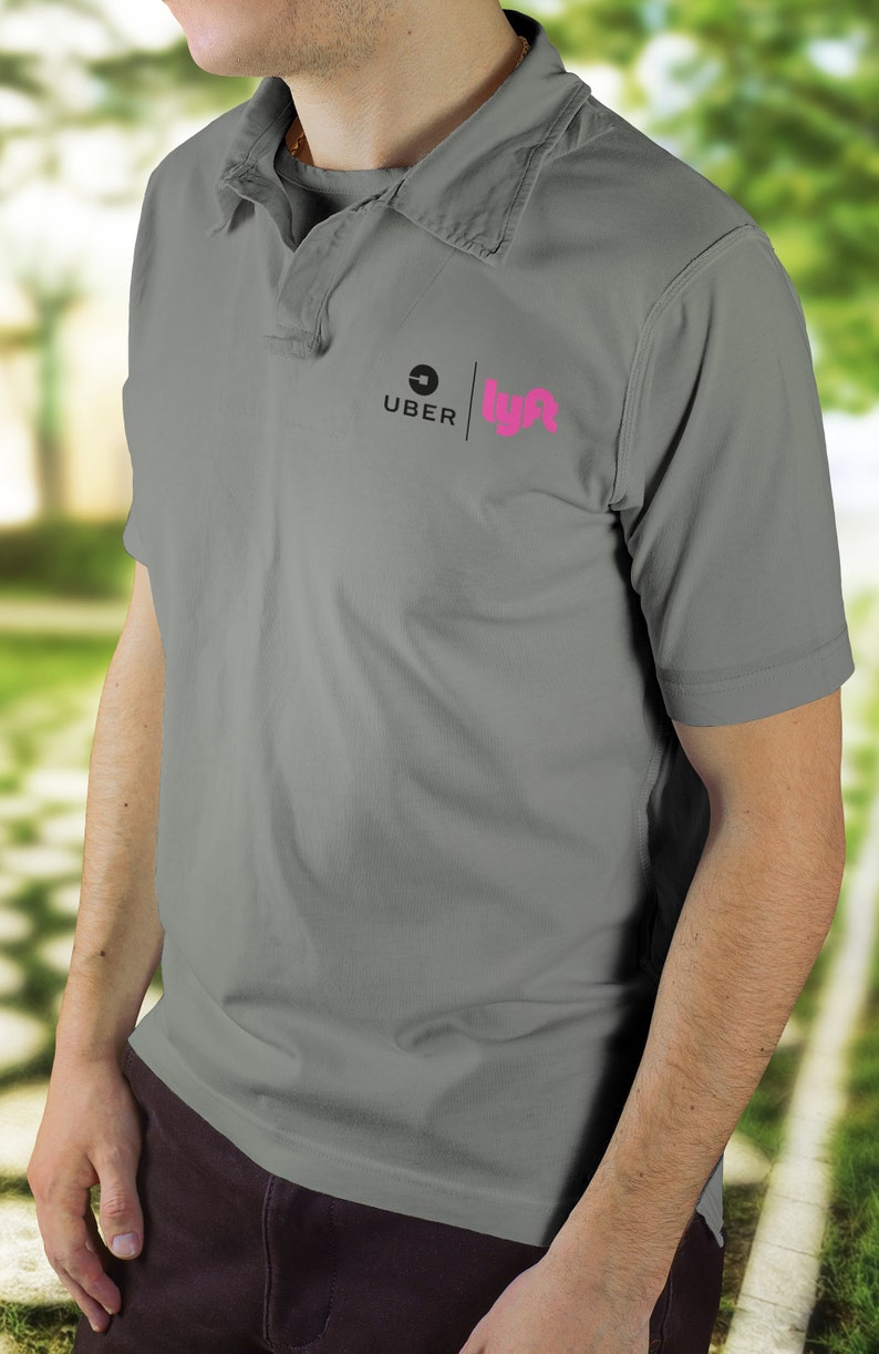 Custom Uber & Lyft Driver Polo Shirt With Logo and Name Embroidery ...
