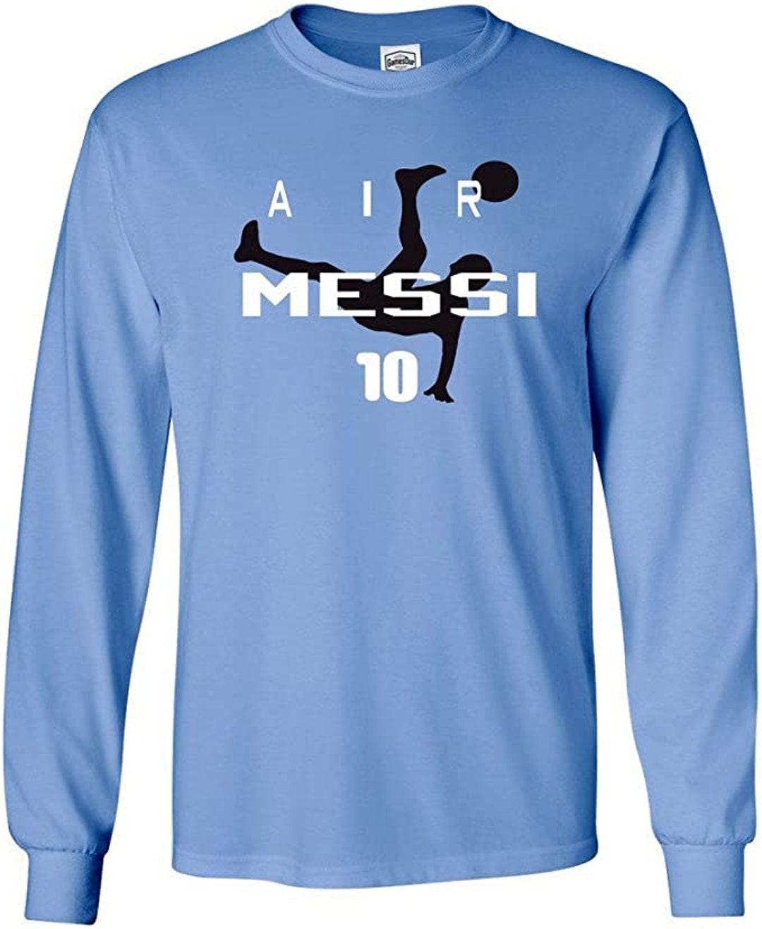 Argentina Legend Leo Air Messi Long Sleeve T-shirt Carolina Blue - Etsy