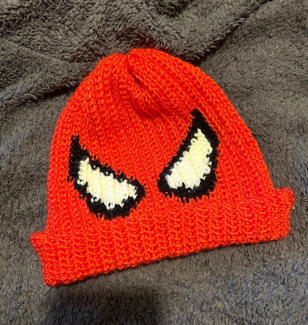 Spiderman Crochet Hat - Etsy