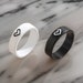 Intertwined Heart Matching Bands, Black & White Couple Rings ...