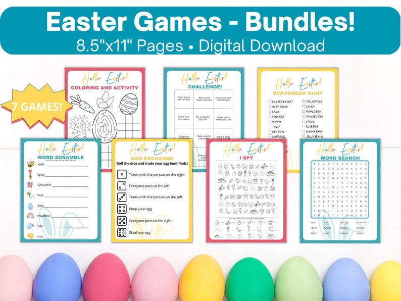 Easter Games Bundle, Easter Scavenger Hunt, Easter Games, Easter ...