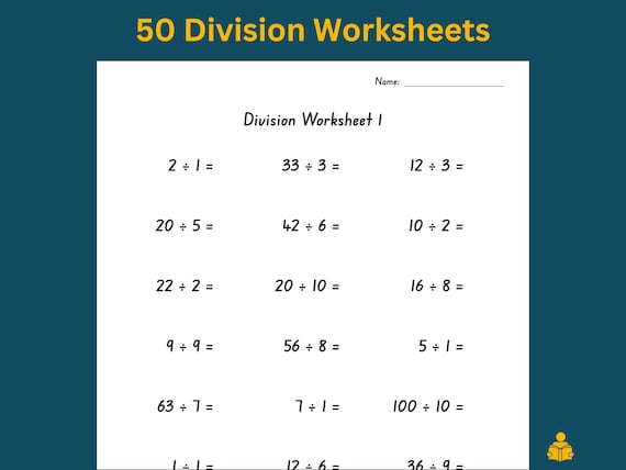 Division Worksheets 100 Problems