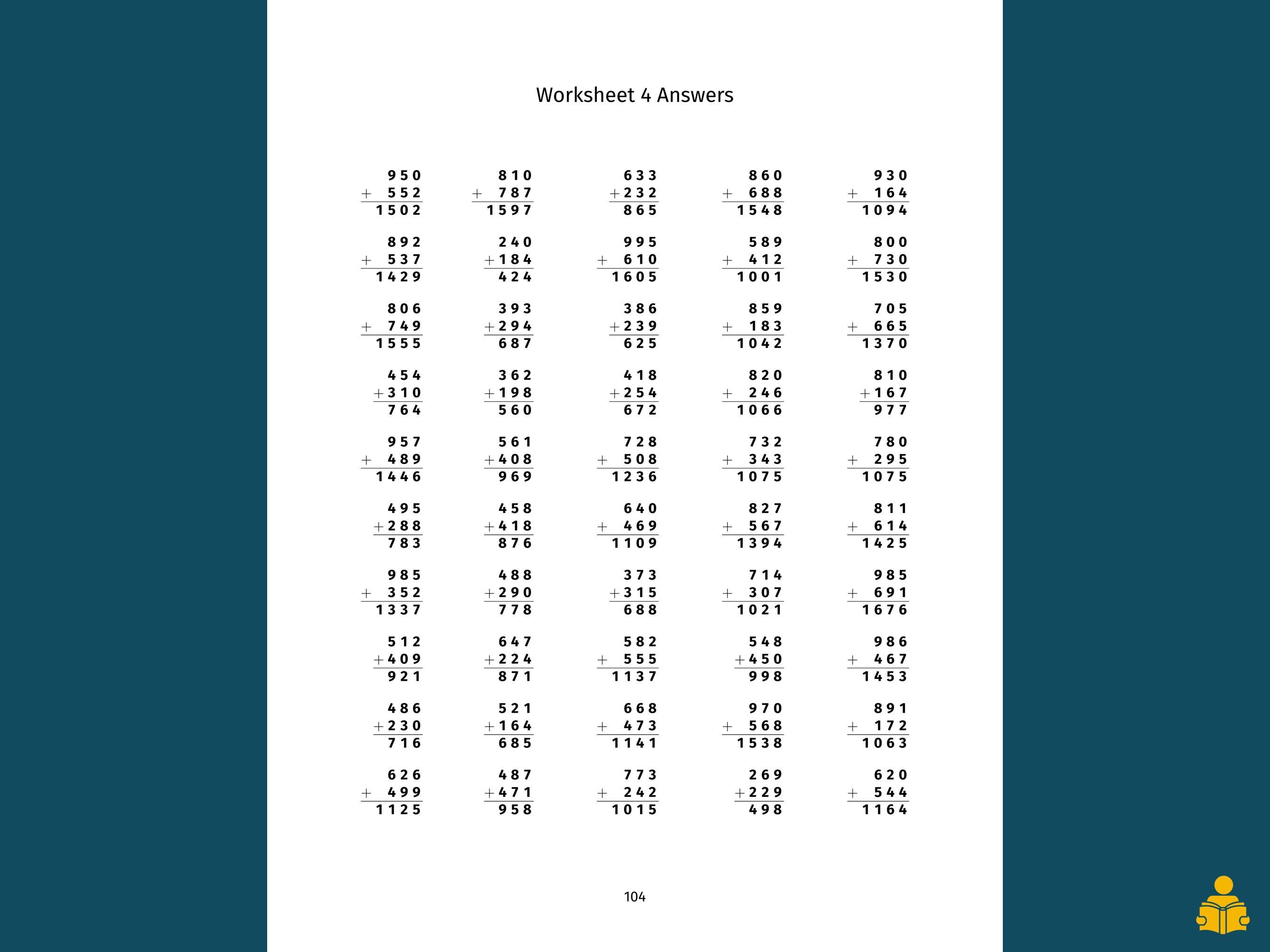 Three Digit Addition Worksheets: 100 Printable Pages With Answers ...