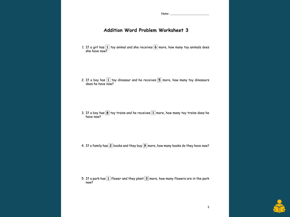 Addition Word Problems: 25 Printable Worksheets With Answers Addition ...