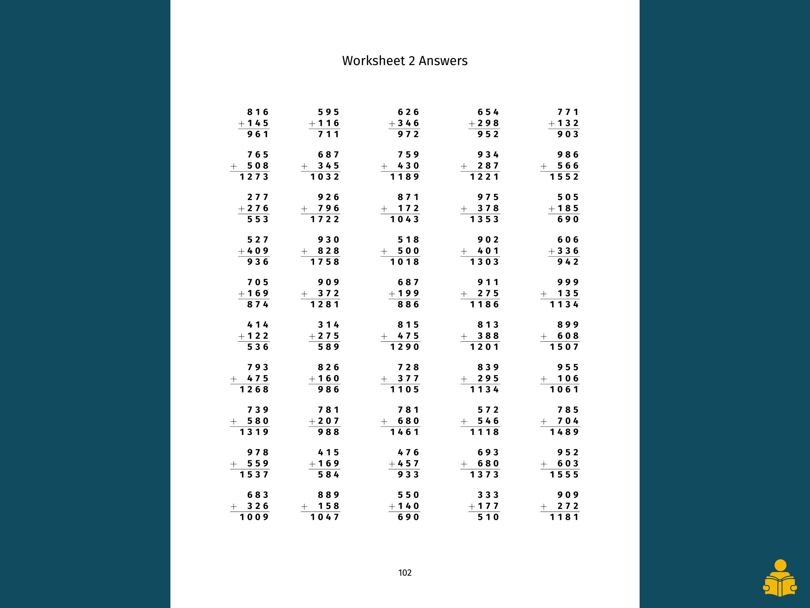 Three Digit Addition Worksheets: 100 Printable Pages With Answers ...