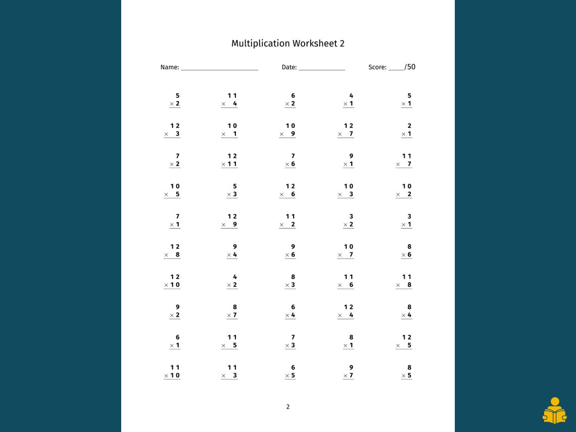 Multiplication Worksheets: 25 Printable Practice Sheets With Answers ...