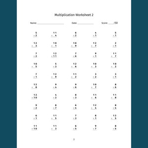 Multiplication Worksheets: 25 Printable Practice Sheets With Answers ...