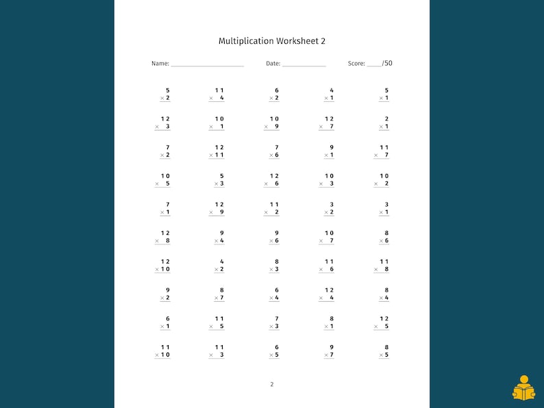 Multiplication Worksheets: 25 Printable Practice Sheets With Answers ...