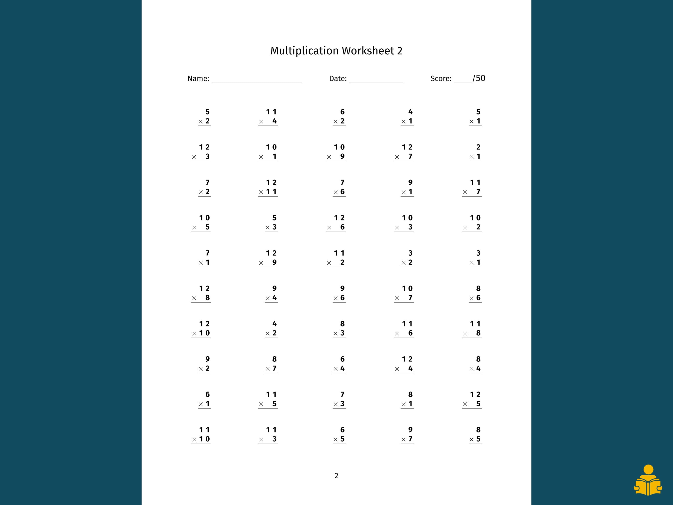 Multiplication Worksheets: 25 Printable Practice Sheets With Answers ...