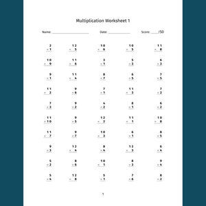 Multiplication Worksheets: 25 Printable Practice Sheets With Answers ...