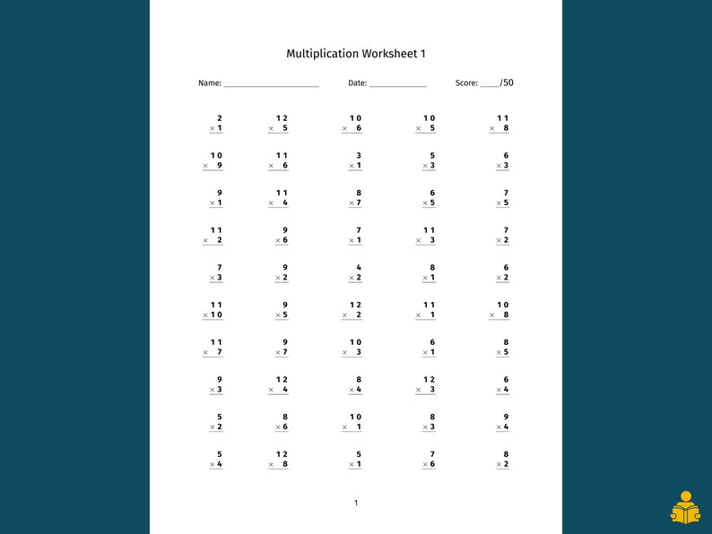 Multiplication Worksheets: 25 Printable Practice Sheets With Answers ...