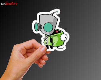 Invader Zim Gir Peeking Peek Peekabo Bumper Window Vinyl Decal - Etsy