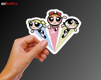 Powerpuff Girls Laptop and Water Bottle Waterproof Sticker - Etsy