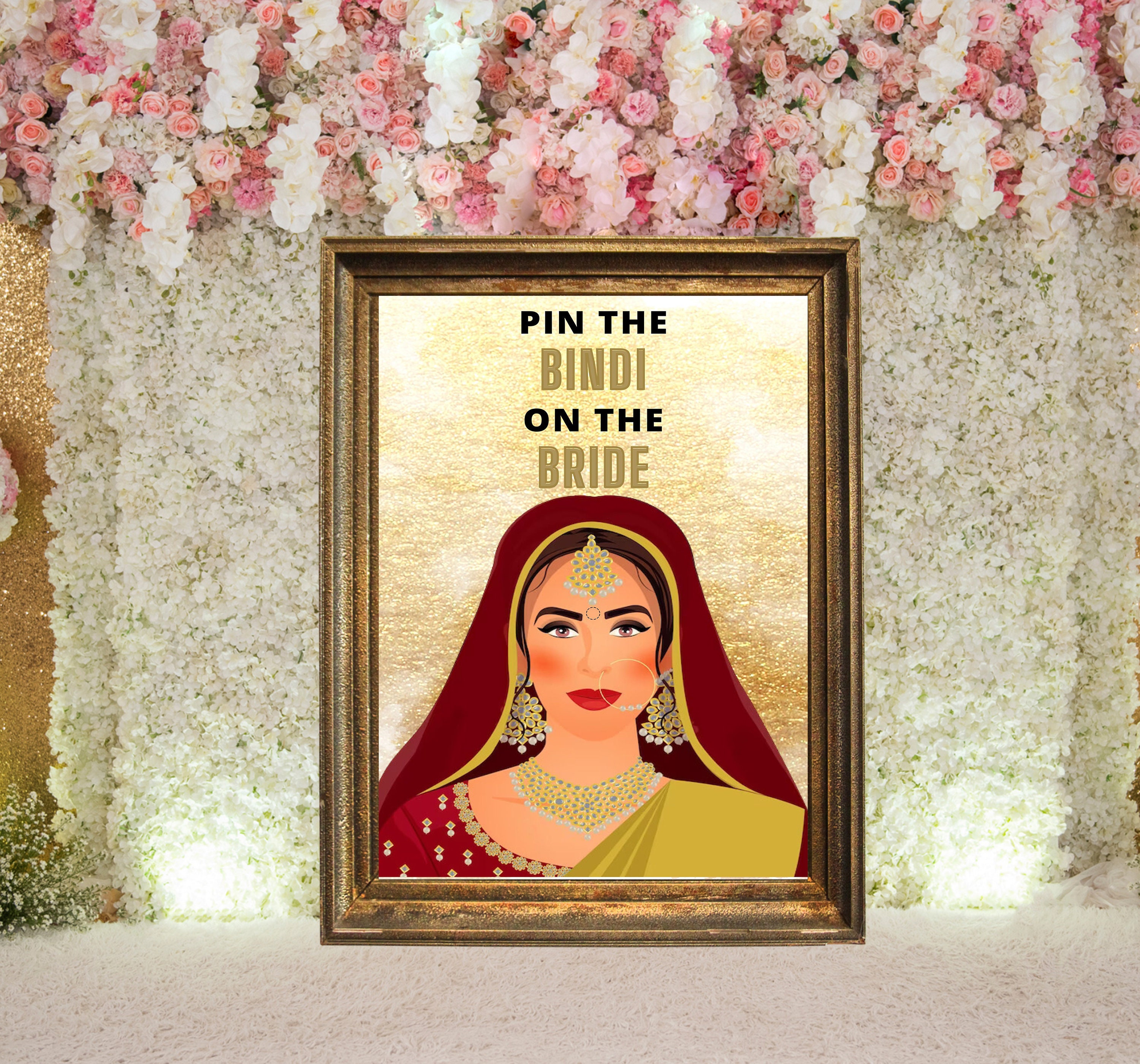 Pin the Bindi on the Bride! Bridal Shower Games, Blind Fold Game ...