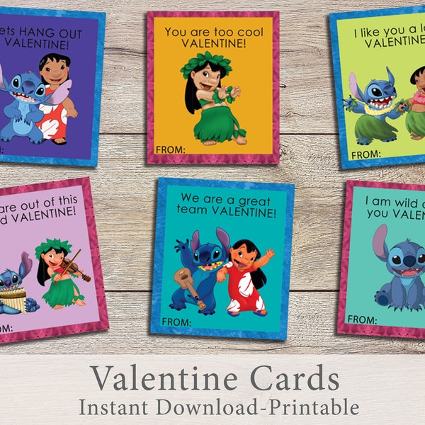 Stitch Valentine Card - Etsy