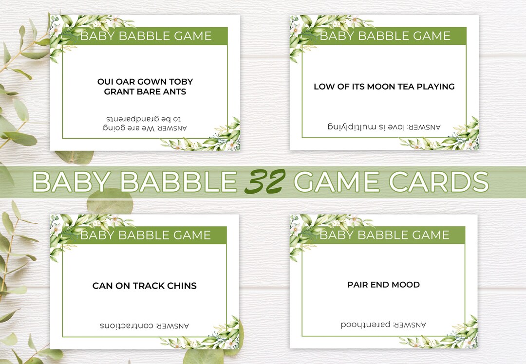 Eucalyptus Baby Babble Games, Baby Babble Talk Game,guess the Phrase ...