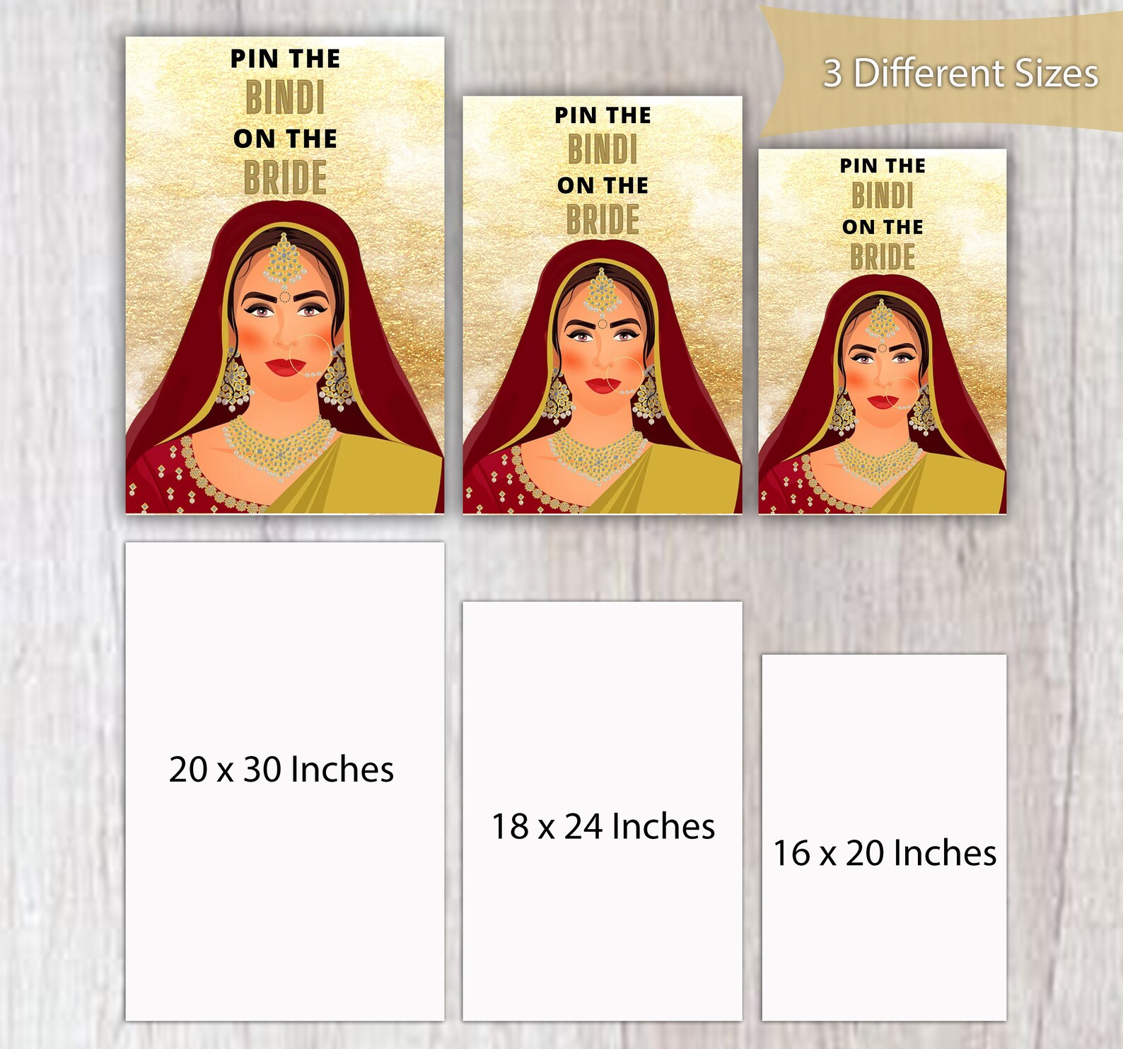 Pin the Bindi on the Bride! Bridal Shower Games, Blind Fold Game ...