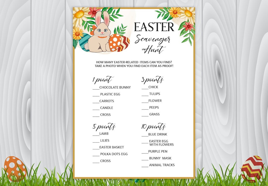 Scavenger Hunt, Easter Games, Easter Party Games, Easter Activities ...