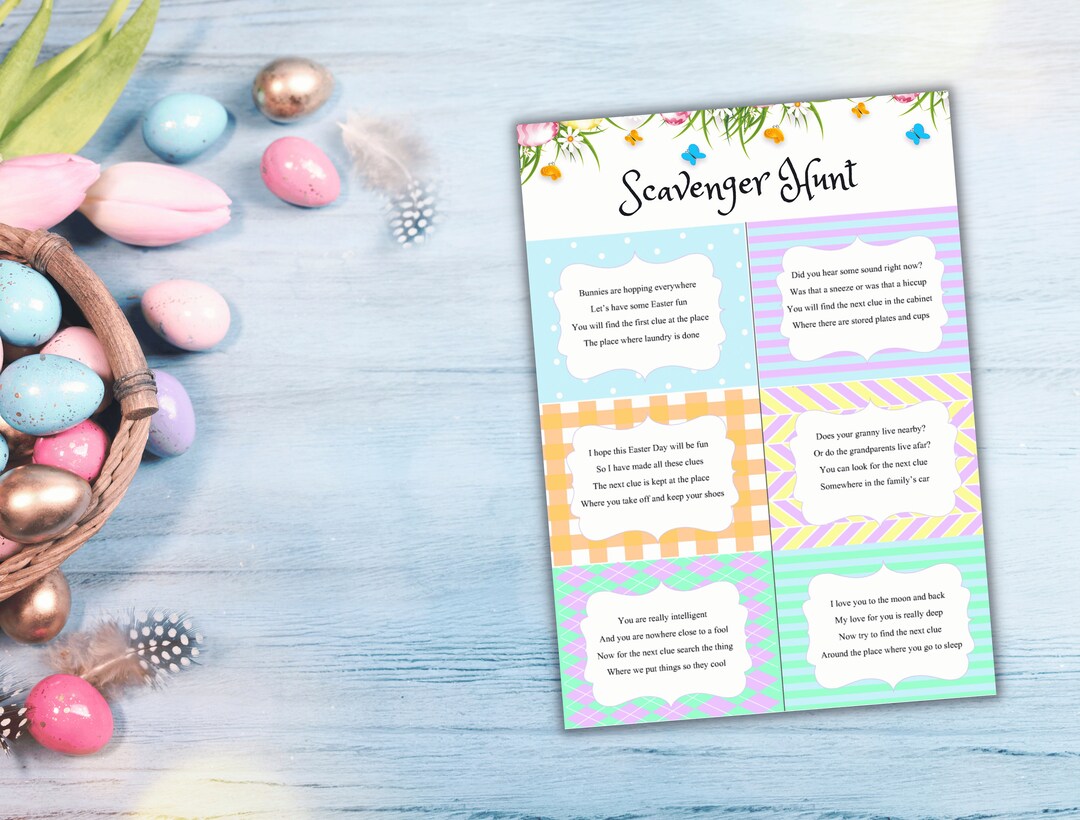 Scavenger Hunt, Easter Game, Easter Party Games, Easter, Digital ...