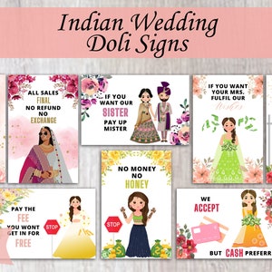 Doli Signs! Punjabi Wedding Ribbon Ceremony Games, Wedding Entry Signs ...