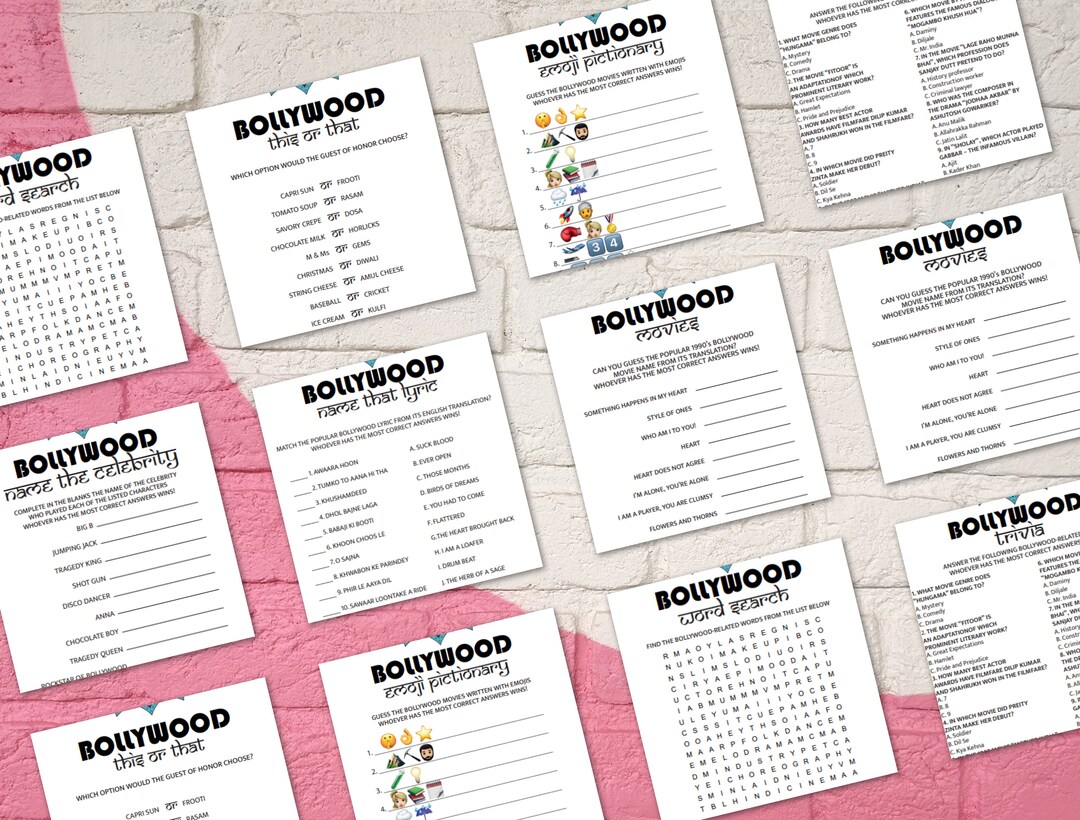 Bollywood Games Bundle Pack, Bollywood Movies, Bollywood Party ...