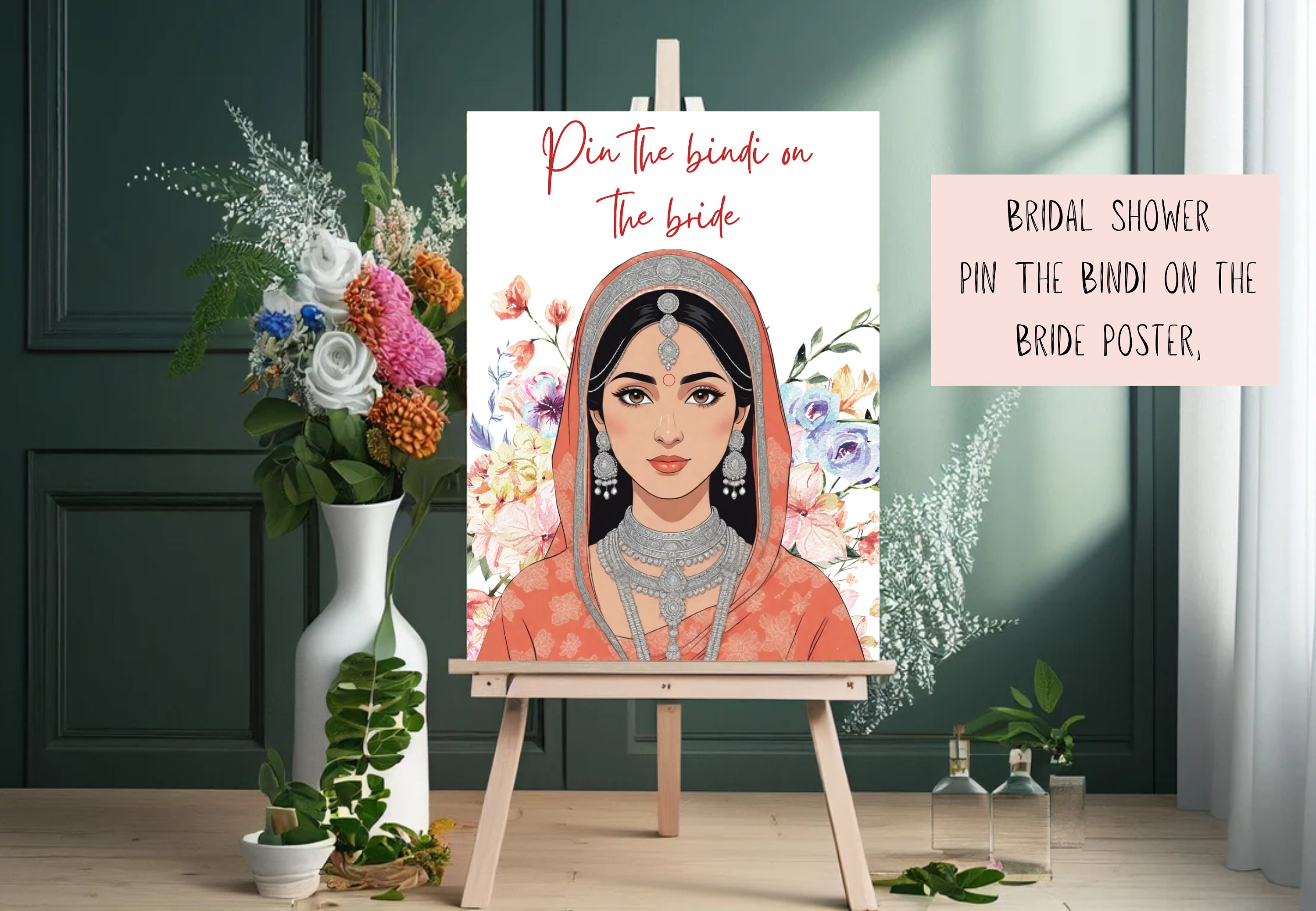 Pin the Bindi on the Bride! Bridal Shower Games, Blind Fold Game ...