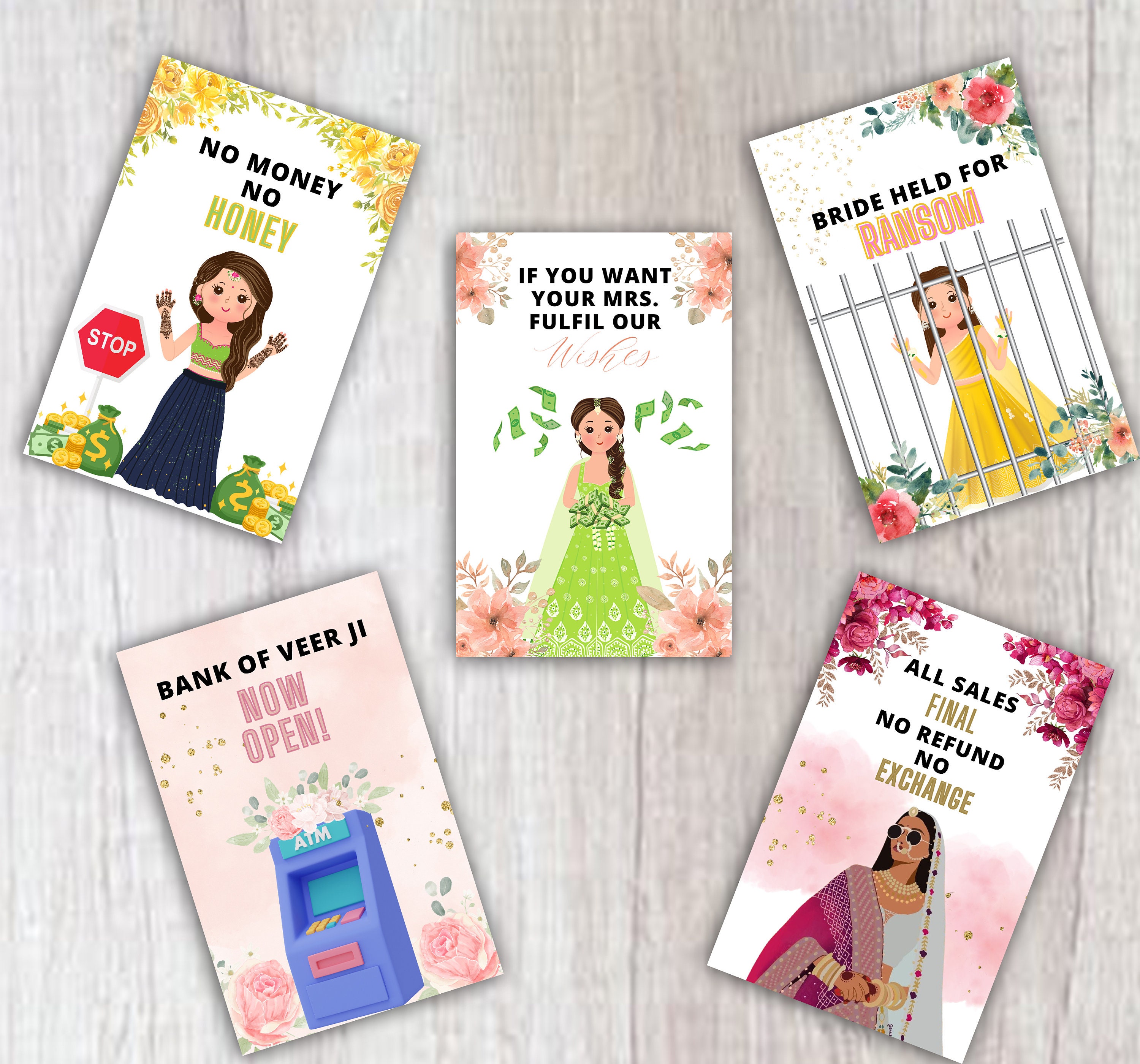 Doli Signs! Punjabi Wedding Ribbon Ceremony Games, Wedding Entry Signs ...