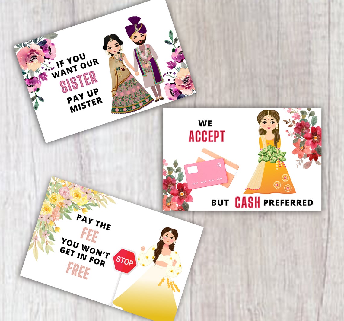 Doli Signs Punjabi Wedding Ribbon Ceremony Games, Wedding Entry Signs ...