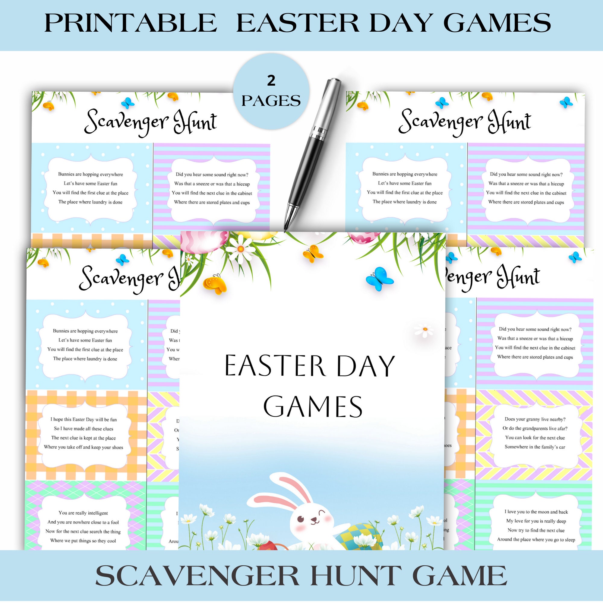 Scavenger Hunt, Easter Game, Easter Party Games, Easter, Digital ...