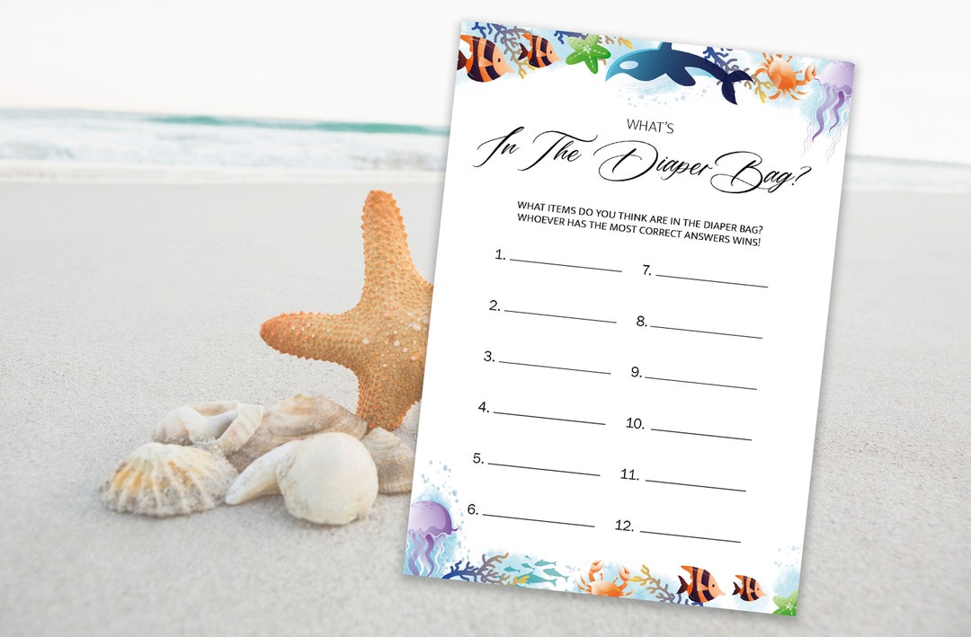 Under the Sea, Whats in the Diaper Bag,baby Shower Games, Ocean Baby ...