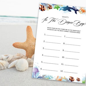 Under the Sea, Whats in the Diaper Bag,baby Shower Games, Ocean Baby ...