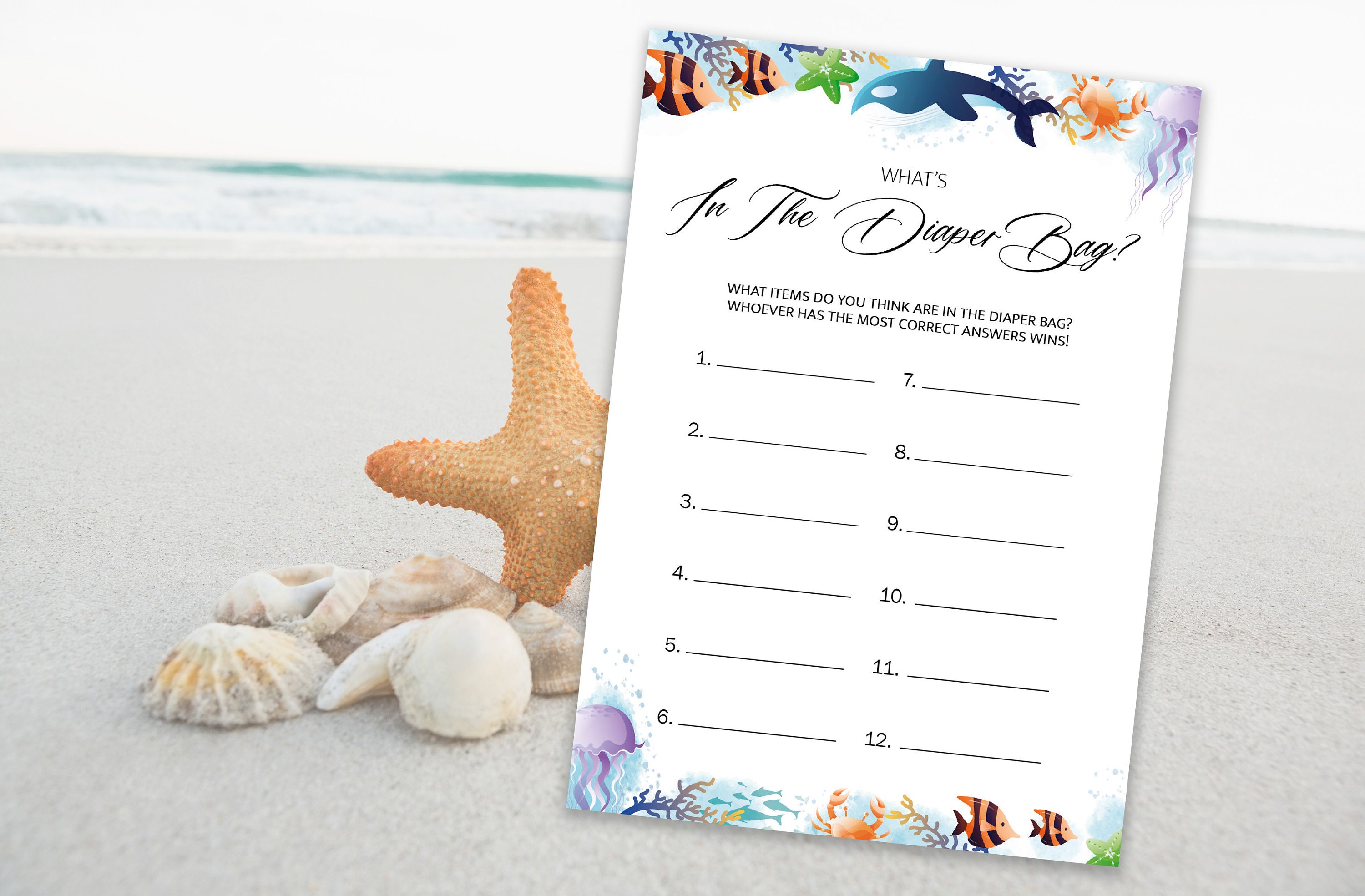 Under the Sea, Whats in the Diaper Bag,baby Shower Games, Ocean Baby ...