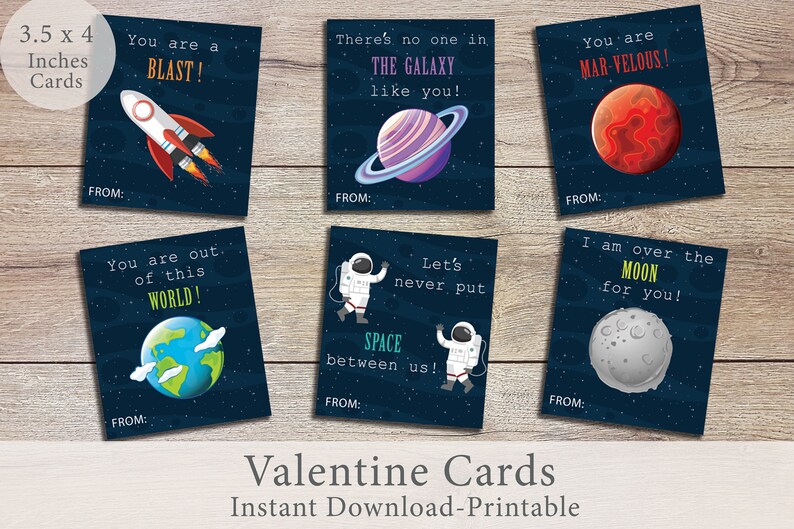 Printable Solar System Valentine Cards, Solar System Valentines Day ...