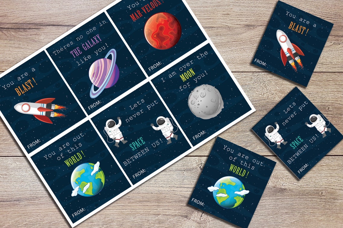 Printable Solar System Valentine Cards, Solar System Valentines Day ...
