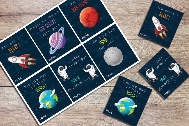 Printable Solar System Valentine Cards, Solar System Valentines Day ...