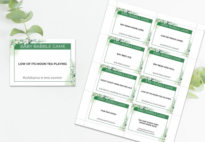 Eucalyptus Baby Babble Games, Baby Babble Talk Game,guess the Phrase ...