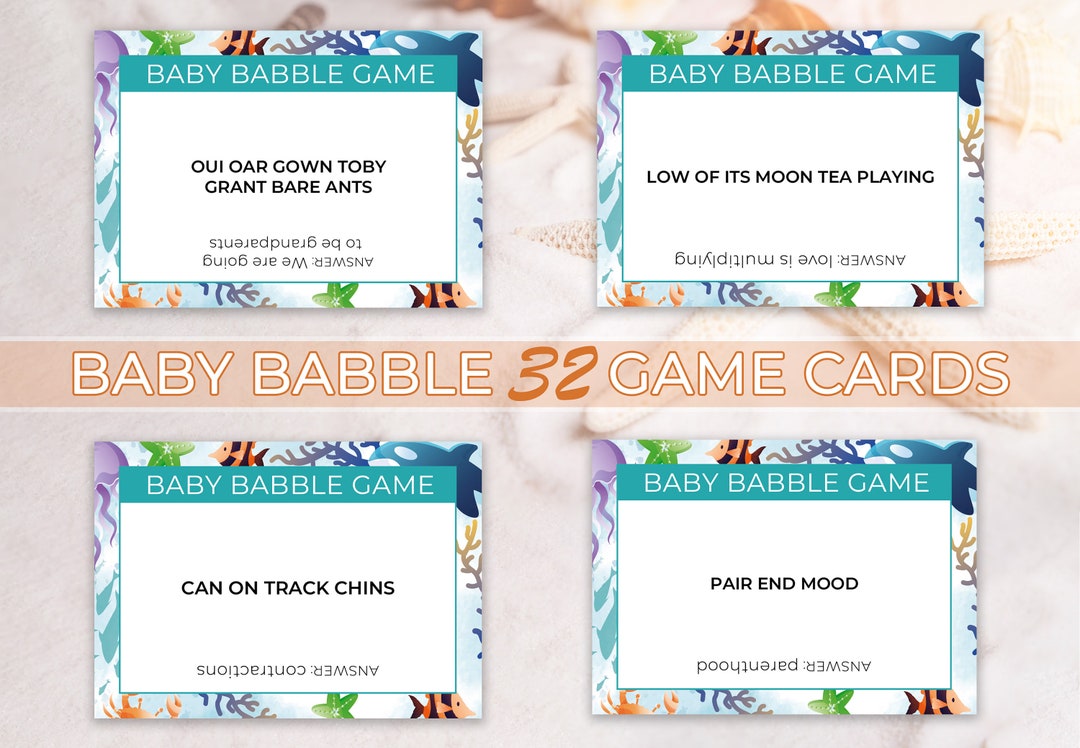 Under the Sea Baby Babble Games, Baby Babble Talk Game, Guess the ...