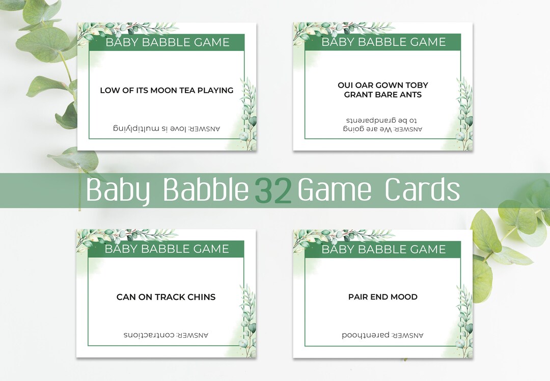 Eucalyptus Baby Babble Games, Baby Babble Talk Game,guess the Phrase ...