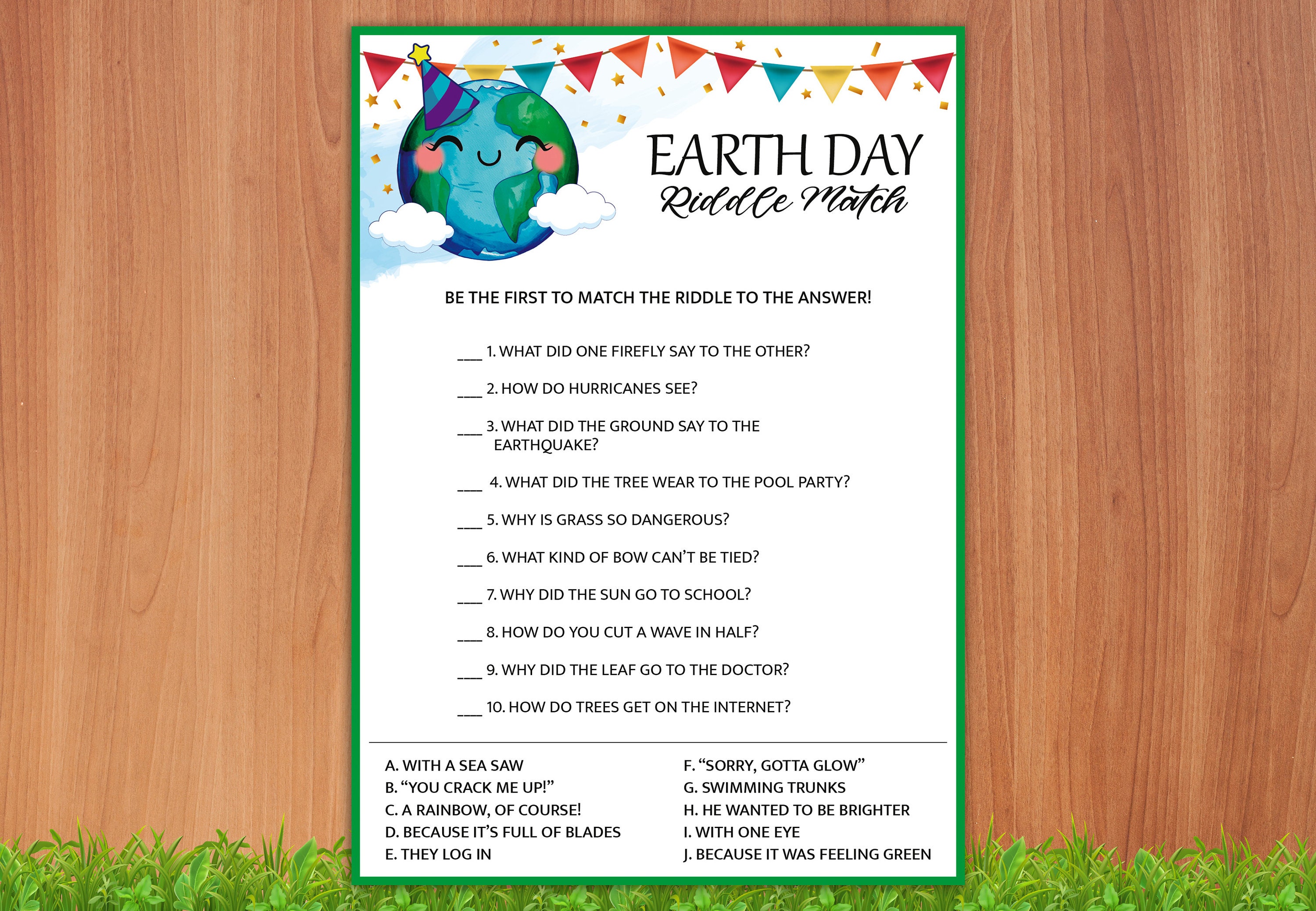 Earth Day Games Bundle Pack, Spring Games,save the Planet, Earth Day ...