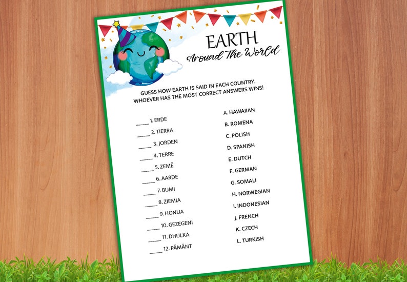 Earth Day Games Bundle Pack, Spring Games,save the Planet, Earth Day ...