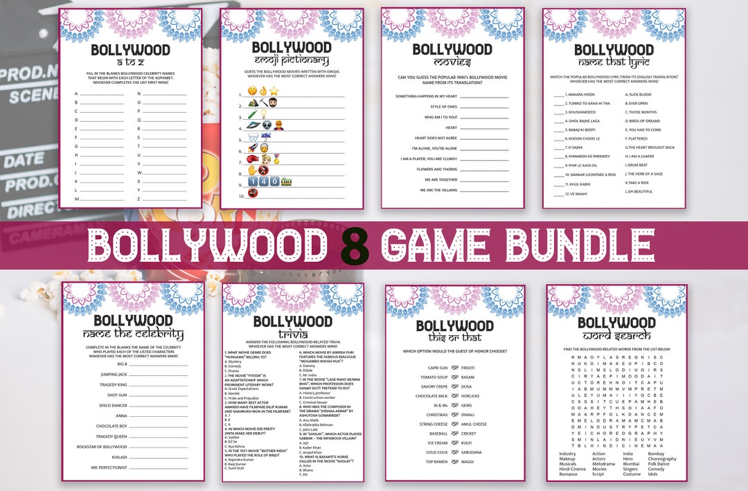 Bollywood Games Bundle Pack, Bollywood Movies, Bollywood Party ...