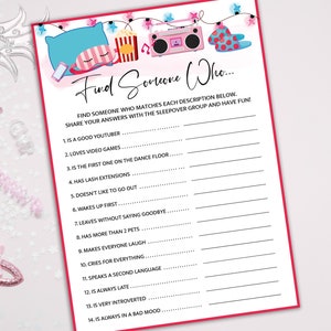 10 Sleepover Games Bundle, Sleepover Party Games, Slumber Party Games ...