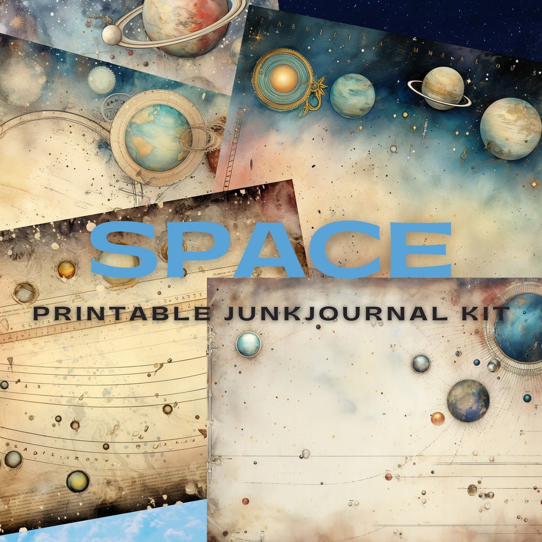 Celestial Junk Journal Kit, Astronomy Academia, Vintage Space ...