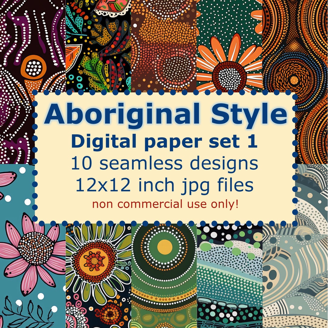 Dot Art Digital Paper Set of 10, a Seamless Pattern for Digital ...