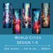 Printable Bookmarks Grunge World Cities. Printable PDF and JPEG Files ...
